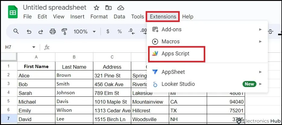 How To Delete Empty Rows In Google Sheets? - ElectronicsHub