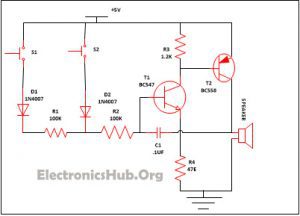 Simple Security Alarm Circuit Working and Applications