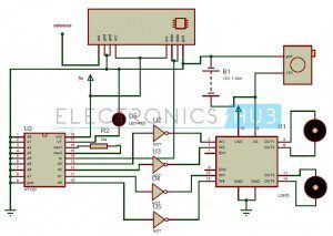 Remote Operated Spy Robot Circuit
