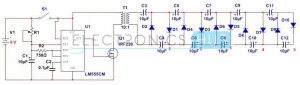 How to Design Stun Gun Circuit using 555 Timer IC?