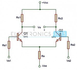 Design of Differential Amplifier Circuit using Transistors