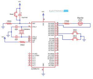 How Bipolar LED Driver Circuit using Microcontroller Works?