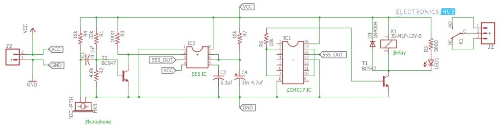 Clap Switch Circuit for Devices Circuit Working and Applications