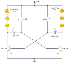 LED Knight Rider Circuit | LED Running Light|Led Chaser Circuit|Two Way ...