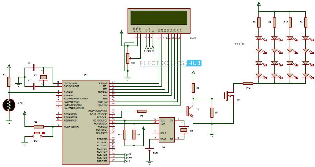 Auto Intensity Control of Street Lights Circuit using Microcontroller