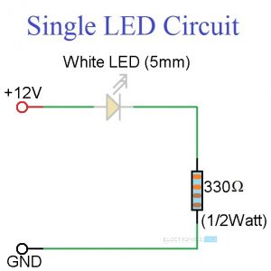 Simple LED Circuits: Single LED, Series LEDs and Parallel LEDs