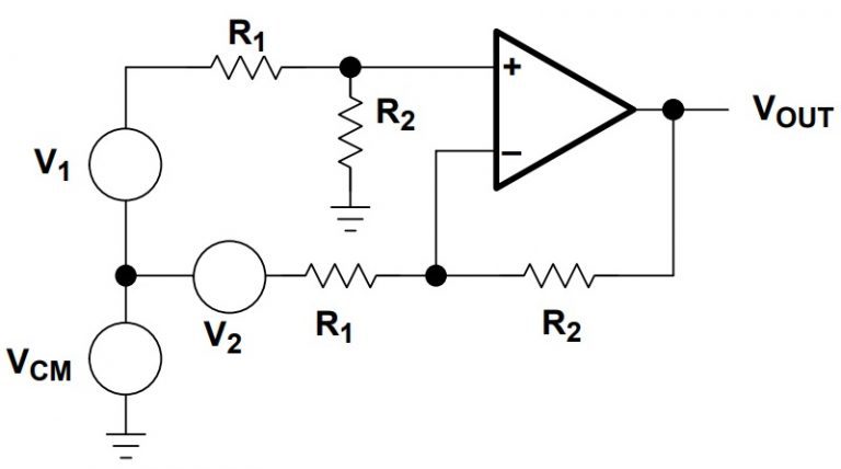 Op Amp Differential Amplifier Circuit | Voltage Subtractor