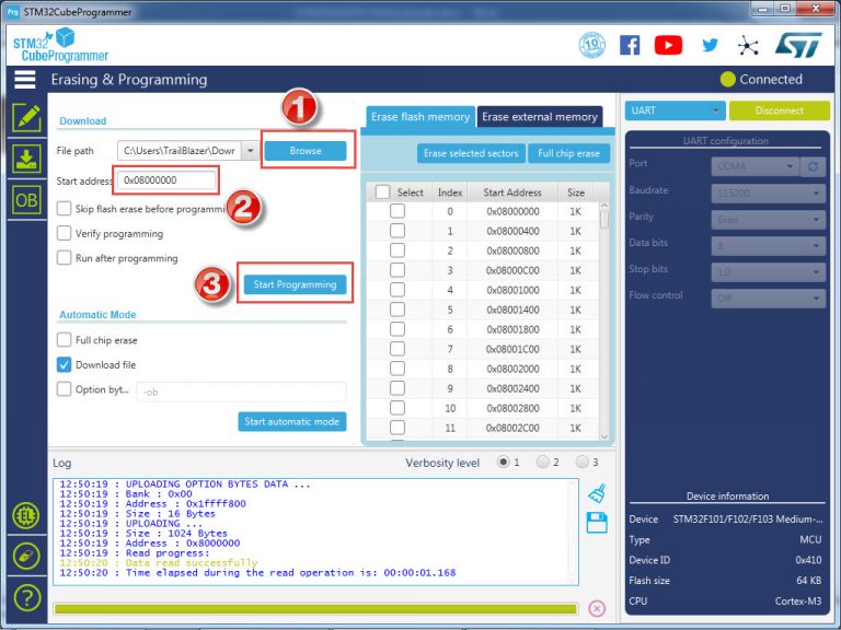 How to Upload STM32F103C8T6 USB Bootloader? Program STM32 Blue Pill vi ...