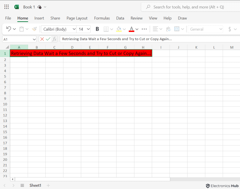 "Retrieving Data Wait a Few Seconds and Try to Cut or Copy Again" Error Fix