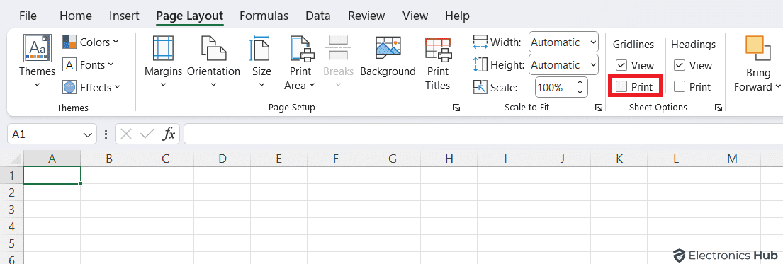 How to Remove Gridlines in Excel?