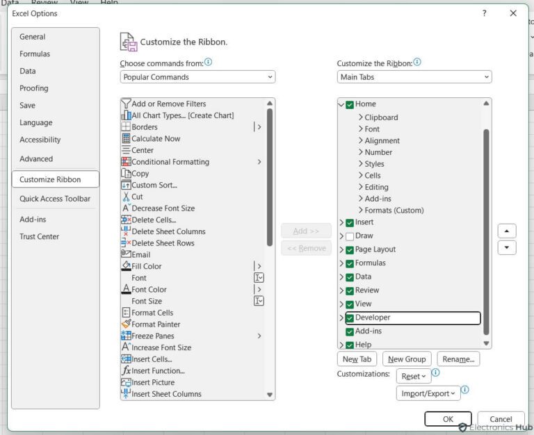 How To Insert A Button In Excel? - ElectronicsHub