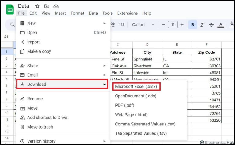 How To Convert Google Sheets To Excel: A Step-By-Step Guide - ElectronicsHub USA