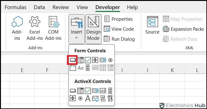 How To Insert A Button In Excel? - ElectronicsHub