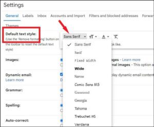 Change Font & Font Size in Gmail