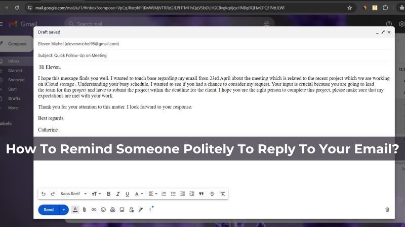 Gentle Email Reminder: Ensure Response Without Pressure