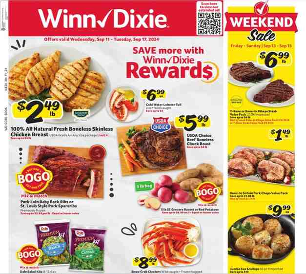 Winn Dixie Weekly Ad (9/11/24 – 9/17/24) Specials And Preview